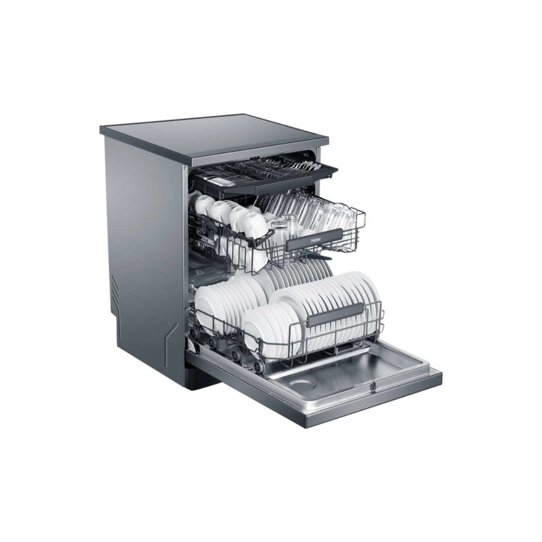 Haier Steam Freestanding Dishwasher in Satina HDW15F3S1 – Bi-Rite Home ...
