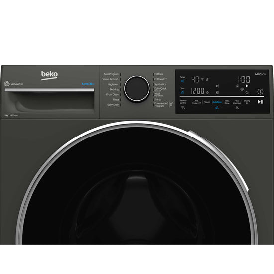 Beko 9kg Autodose Wi-Fi Connected Washing Machine with Steam BFLB904ADG ...