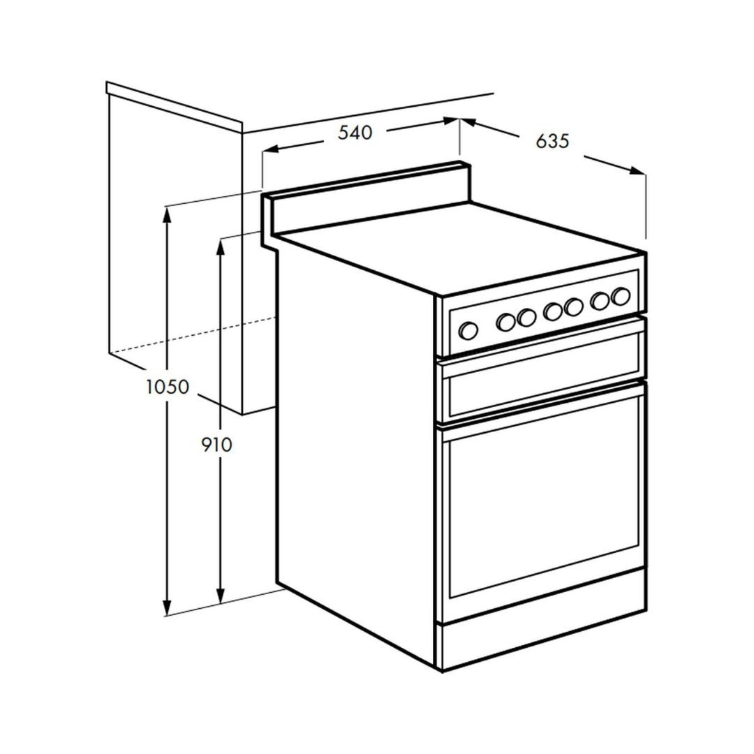 Chef 54cm Freestanding Gas Cooker CFG503WCH – Bi-Rite Home Appliances