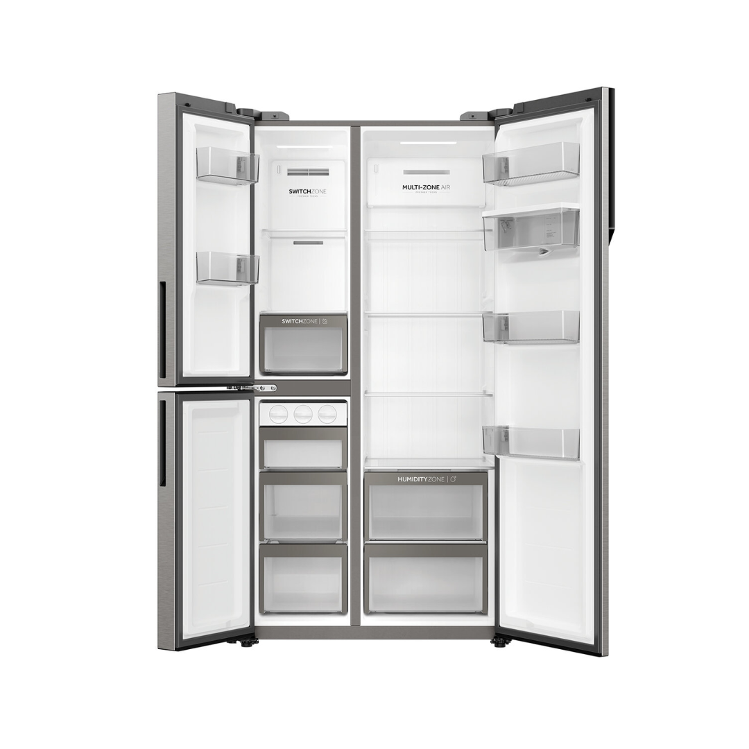 Haier 574L Three Door Side-by-Side Refrigerator Freezer with Water ...