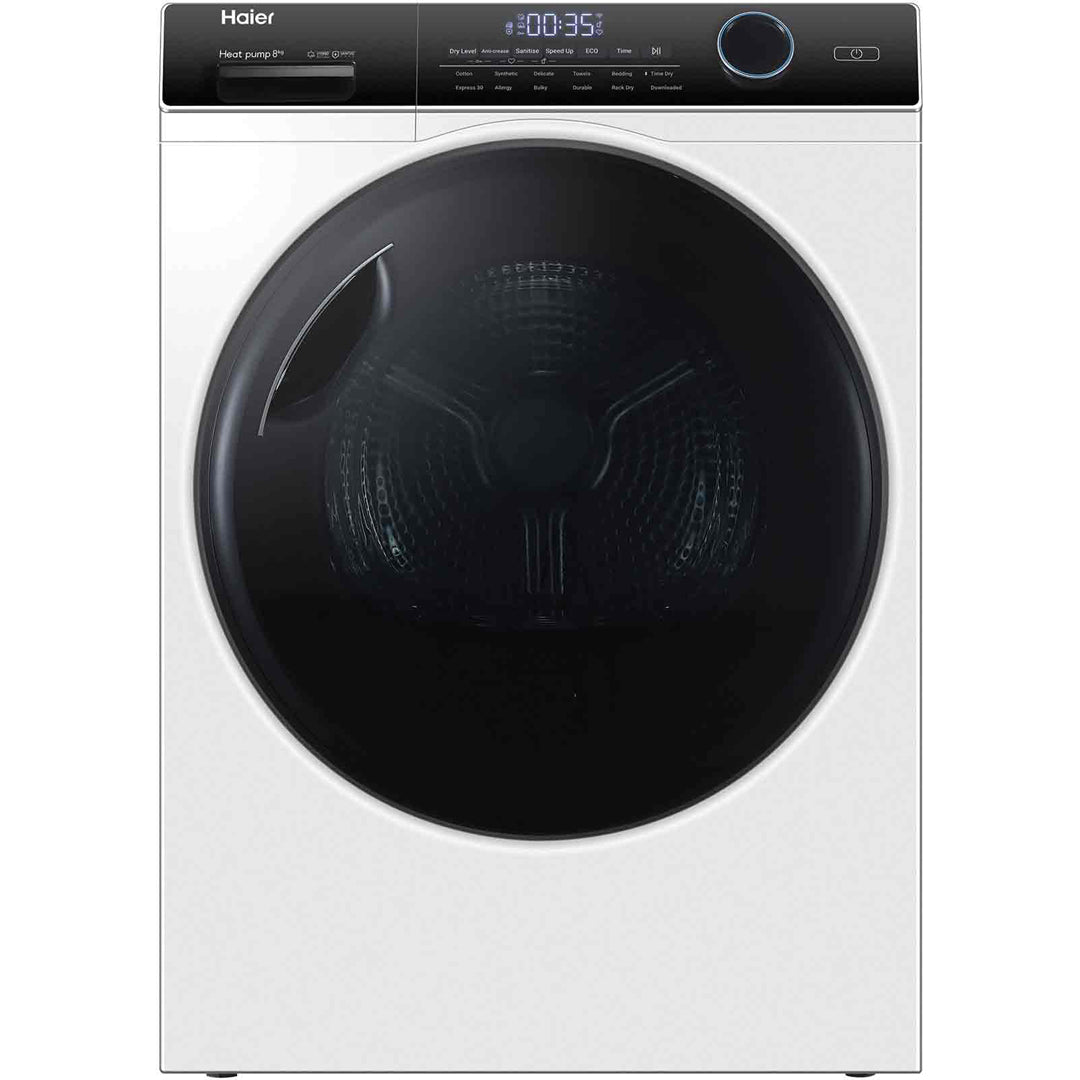 Haier 8kg Heat Pump Dryer in White with Hybrid Drying HDHP80AN1 – Bi ...