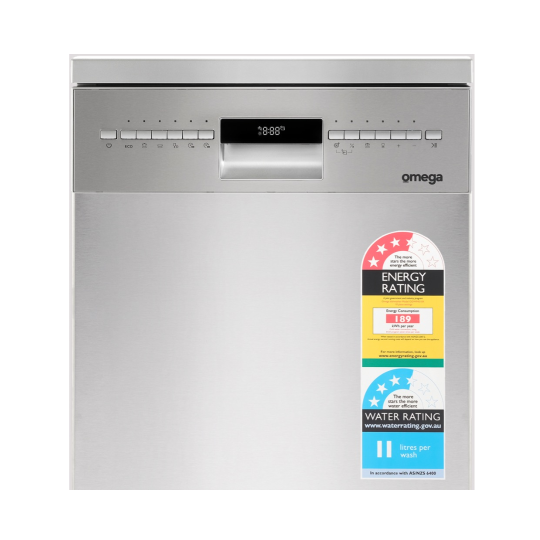 Omega Appliances 45cm Compact Freestanding Dishwasher Stainless Steel ...