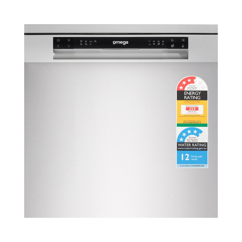 Omega Appliances 60cm Freestanding Dishwasher Stainless Steel ODWF6014X ...