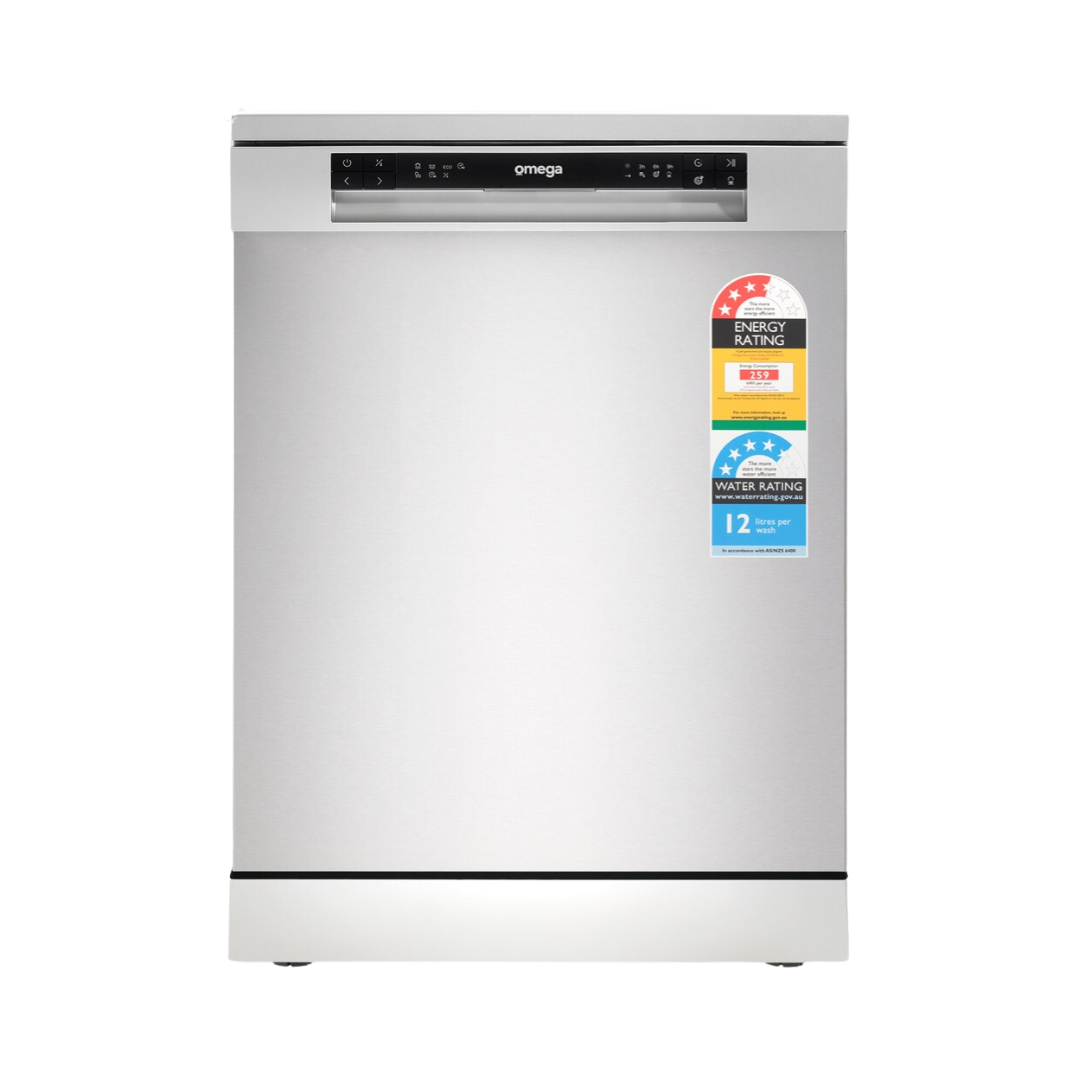 Omega Appliances 60cm Freestanding Dishwasher Stainless Steel ODWF6014X ...