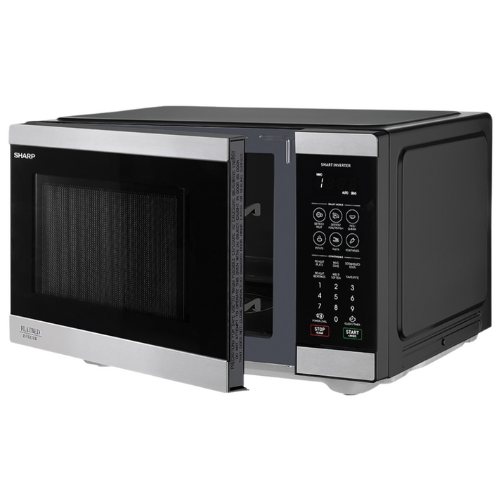 Sharp 26L 900W Flatbed Inverter Microwave Stainless Steel SM267FHST ...