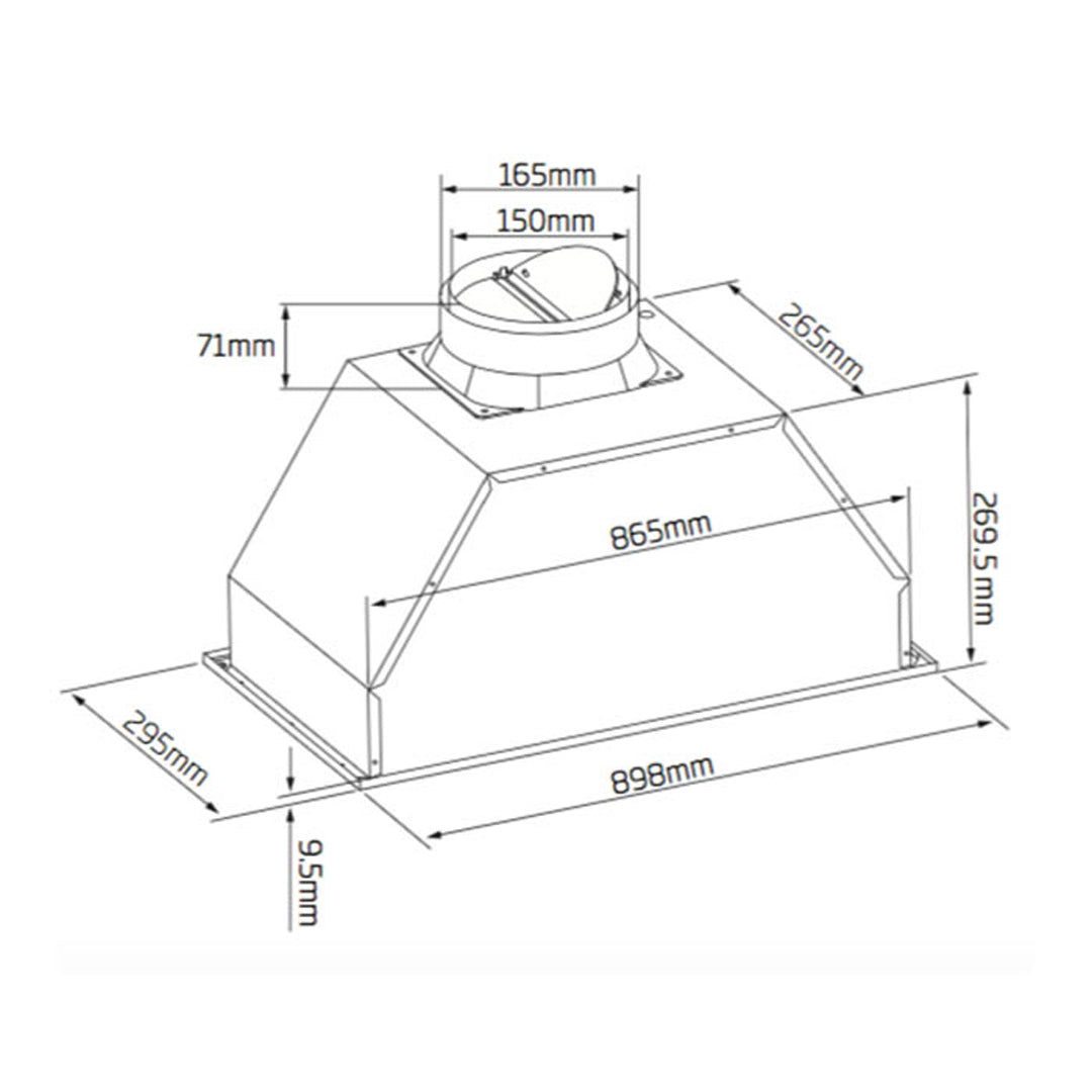 Schweigen 90cm Undermount Rangehood NAUM9 – Bi-Rite Home Appliances