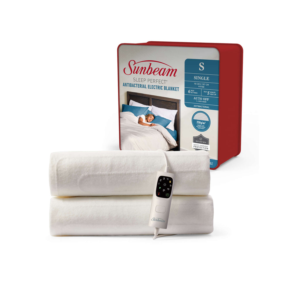 Sunbeam Sleep Perfect Antibacterial Electric Blanket - Single BLA6321 ...