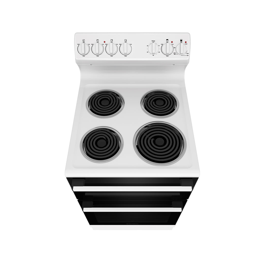 Westinghouse 54cm White Electric Freestanding Cooker with Coil Hob ...